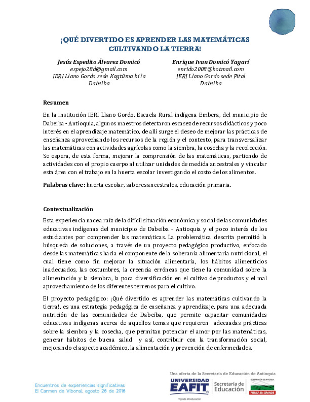 ¡Qué divertido es aprender las matemáticas cultivando la tierra! - Funes