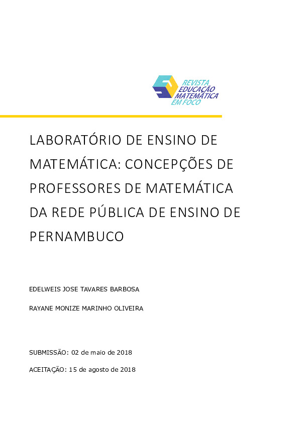 Laboratório de ensino de matemática: concepções de professores de ...