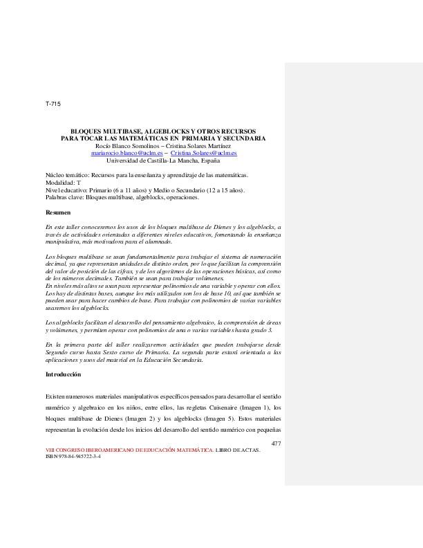 Bloques multibase, algeblocks y otros recursos para tocar las ...