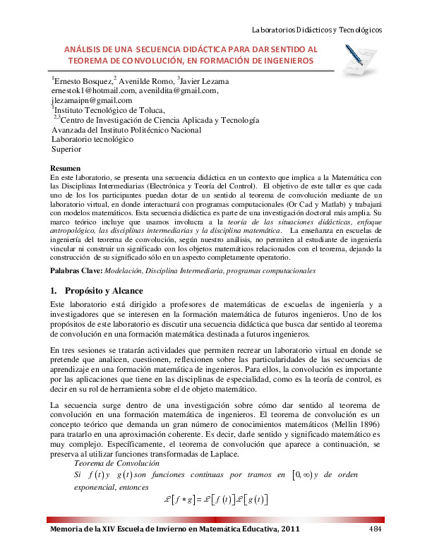 Análisis De Una Secuencia Didáctica Para Dar Sentido Al Teorema De
