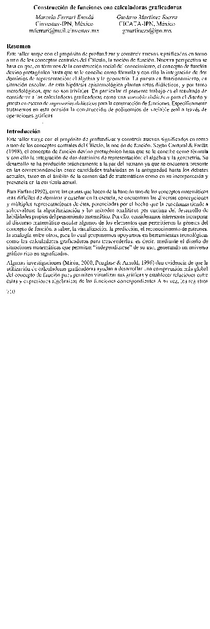 Construcción de funciones con calculadoras gráficas - Funes
