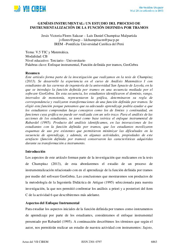 Genésis instrumental: un estudio del proceso de instrumentalización de ...