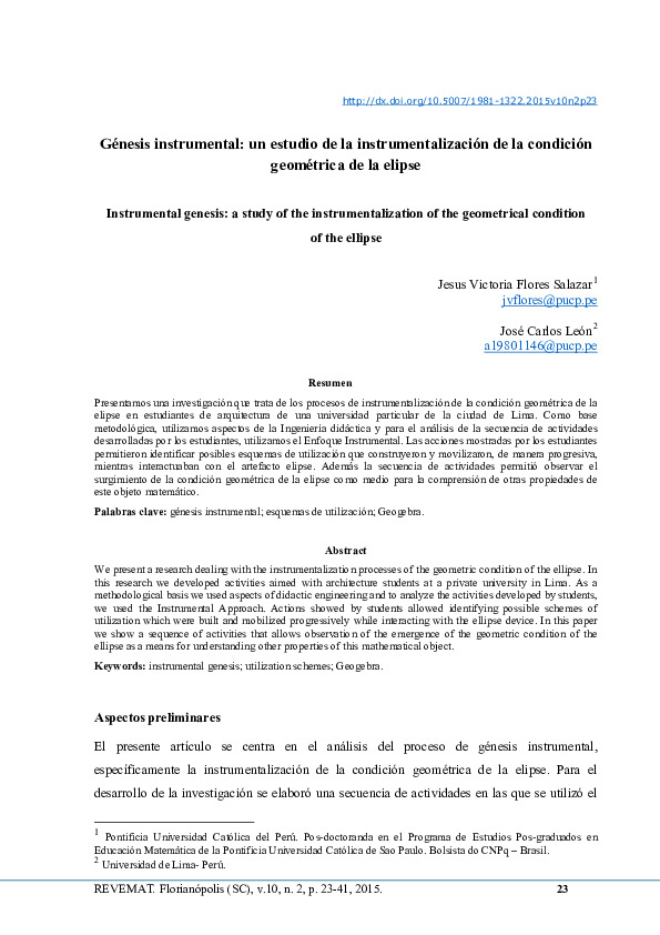 Génesis instrumental: un estudio de la instrumentalización de la ...