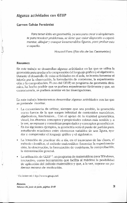 Algunas actividades con GEUP - Funes
