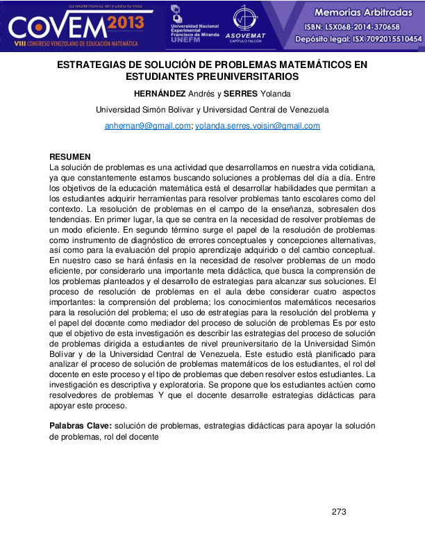 Estrategias de solución de problemas matemáticos en estudiantes ...