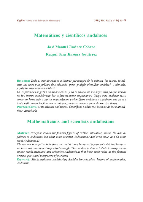 Matemáticos y científicos andaluces - Funes
