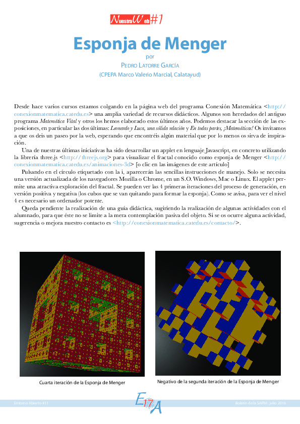 Esponja de Menger - Funes