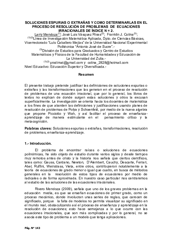 Soluciones espurias o extrañas y como determinarlas en el proceso de ...