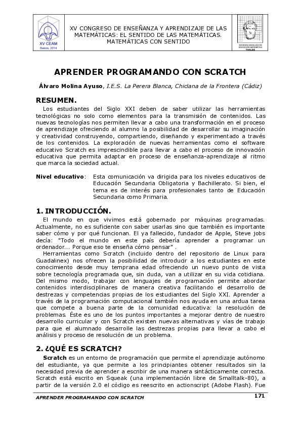 Aprender programando con Scratch - Funes