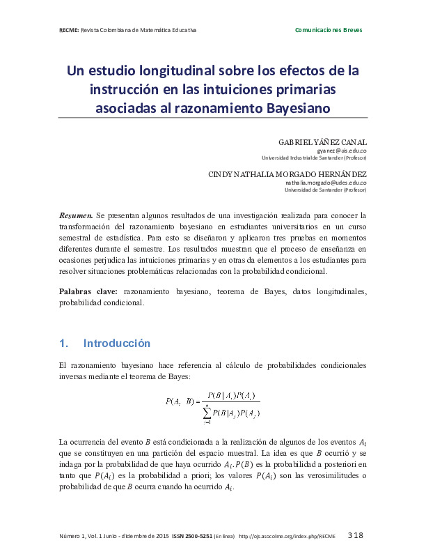 Un estudio longitudinal sobre los efectos de la instrucción en las ...