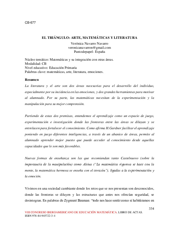 El triángulo: arte, matemáticas y literatura - Funes