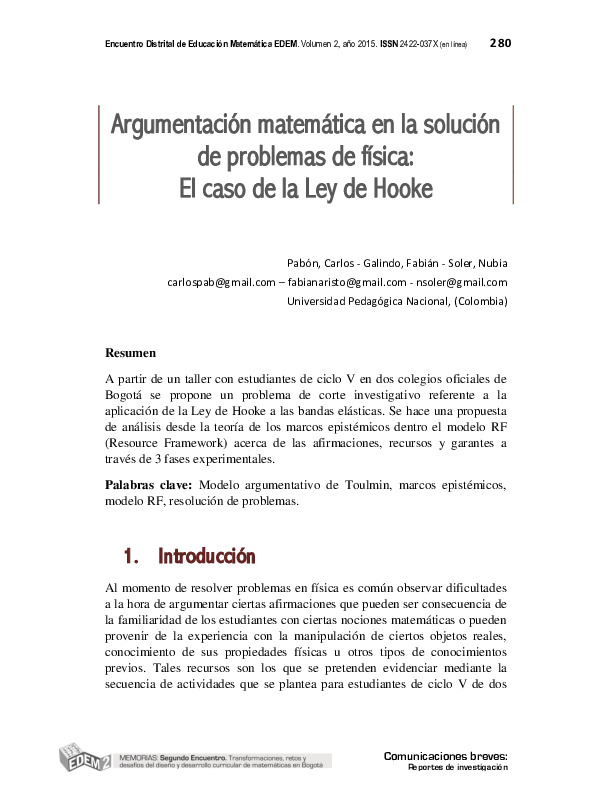 Argumentación matemática en la solución de problemas de física: el caso ...