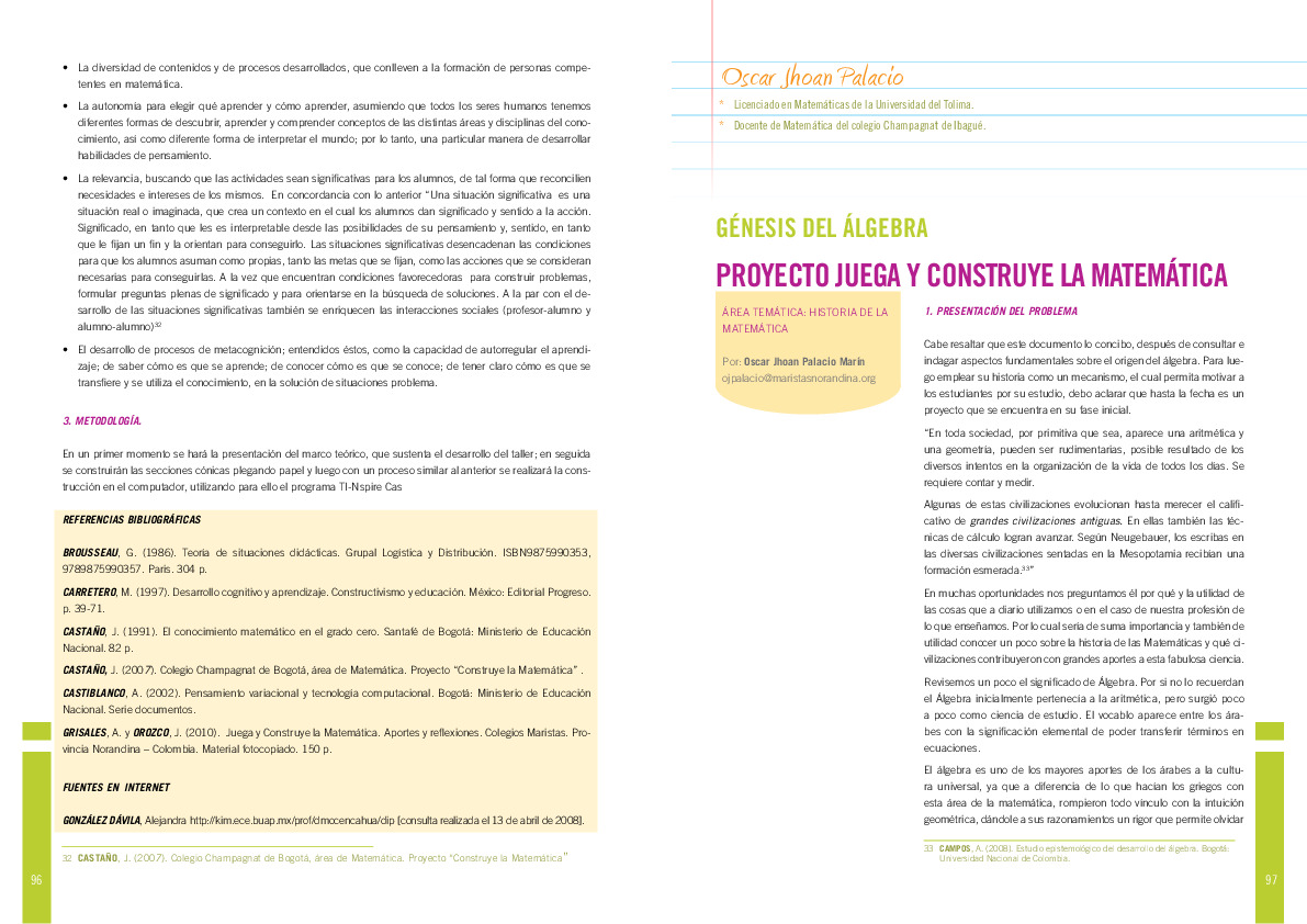 Génesis del álgebra - Funes