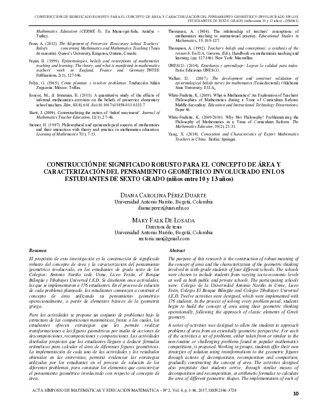 Construcción de significado robusto para el concepto de área y ...