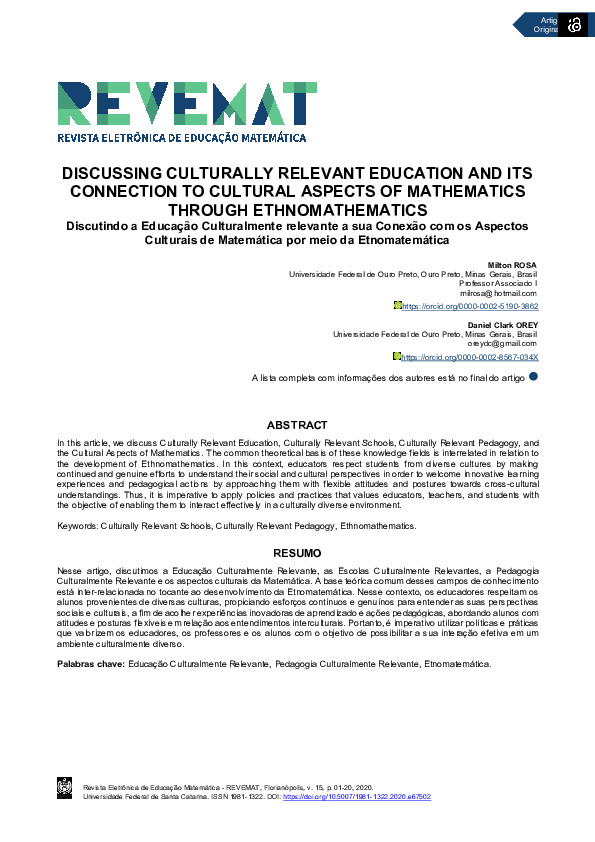 Discussing culturally relevant education and its connection to cultural ...
