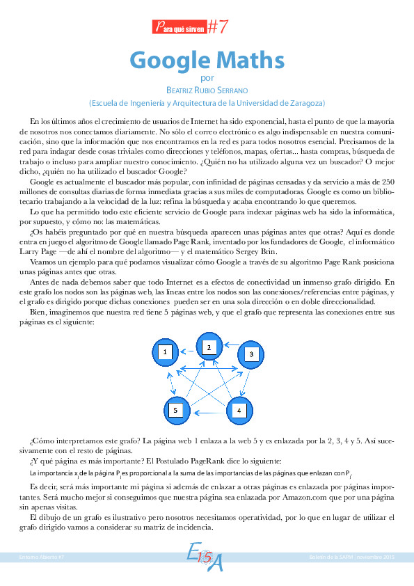 Google Maths - Funes