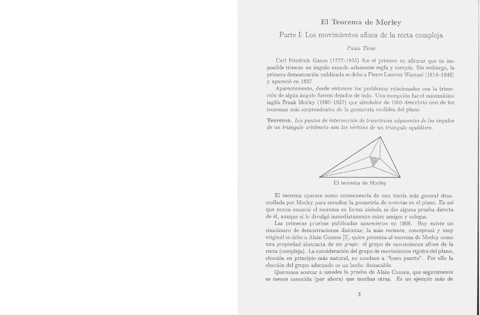 El Teorema de Morley. Parte I: Los movimientos afines de la recta ...