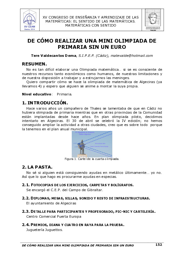 De cómo realizar una mini olimpiada de primaria sin un euro - Funes