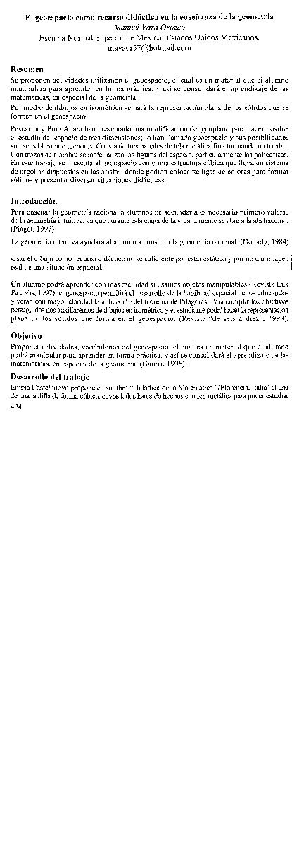 El geoespacio como recurso didáctico en la enseñanza de la geometría ...