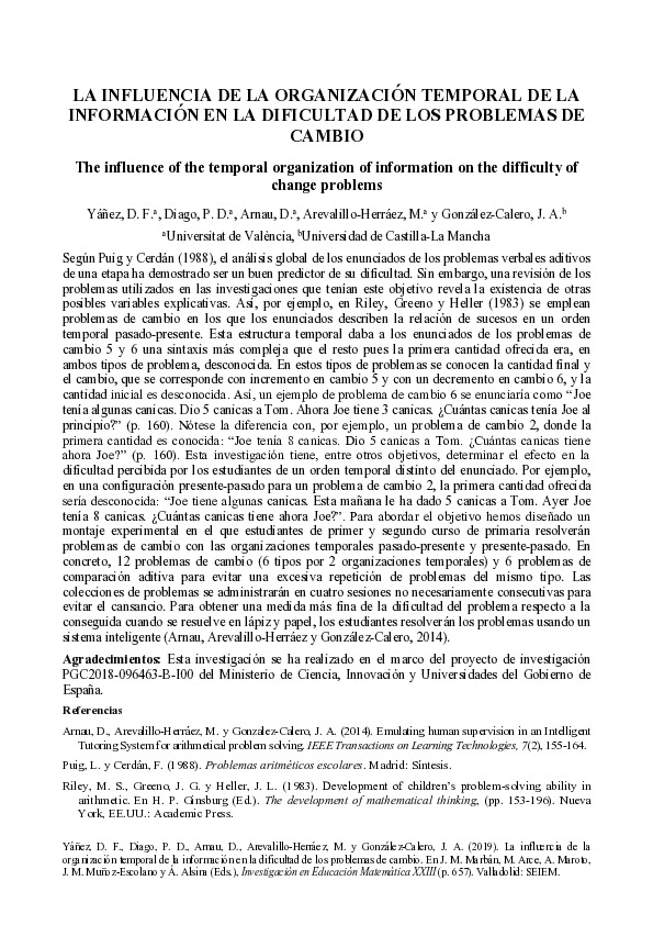 La influencia de la organización temporal de la información en la ...