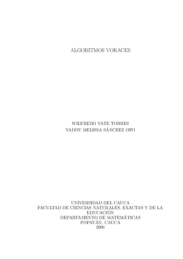 Algoritmos voraces - Funes