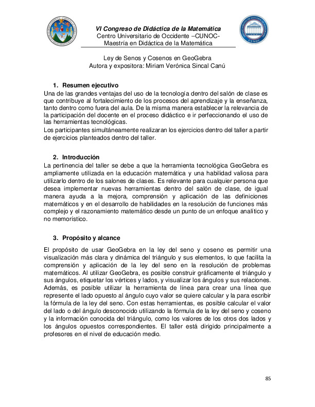 Ley de senos y cosenos en GeoGebra - Funes